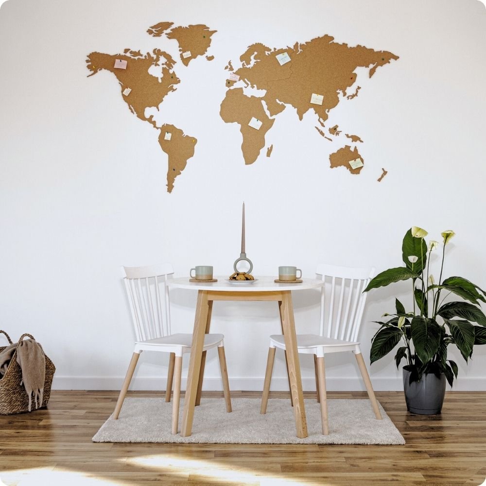 Educational Map of the World – Cork Board 107x200cm