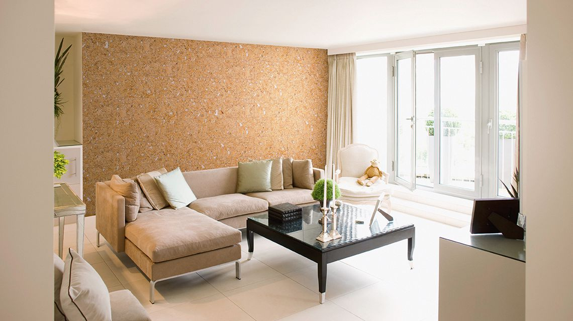 Corcho decorativo para paredes HAWAI WHITE 3x300x600mm