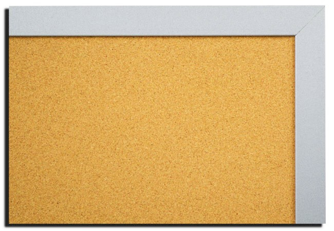 Tableros de corcho con marco de MDF plateado - Especialistas em cortiça!